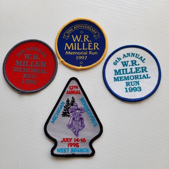 Other | Vintage Wr Miller Memorial Run Patches 1992 1993 1997 And Mi ...